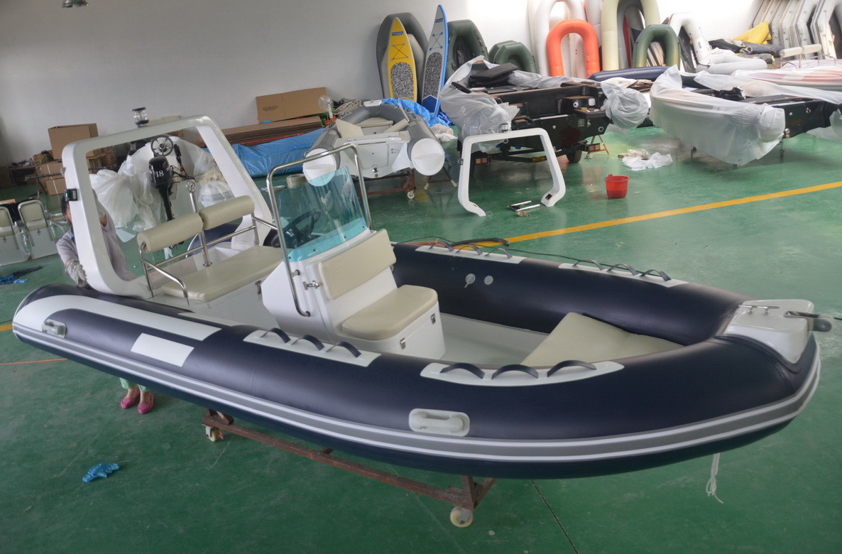 480cm GRP Rubber Inflatable RIB Boats , Adults / Kids Inflatable Boat